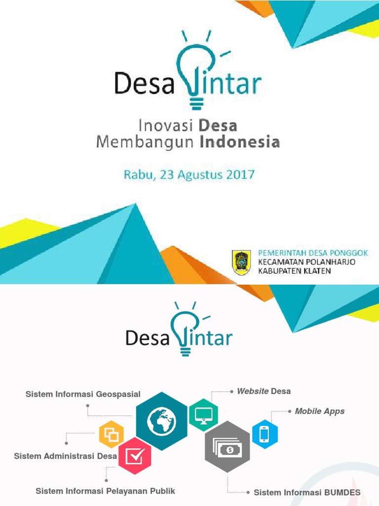 Kades Ponggok Presentasi Desa Pintar | PDF