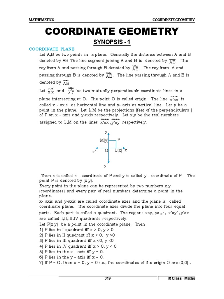 Coordinate Geometry | Download Free PDF | Triangle | Line (Geometry)