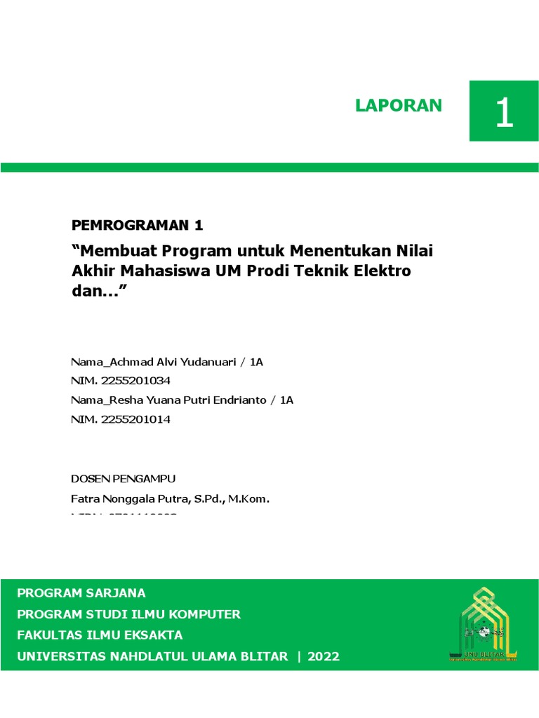 Laporan Praktikum 2022 (Alvi&Labib) | PDF | Metode & Bahan Ajar | Komputer