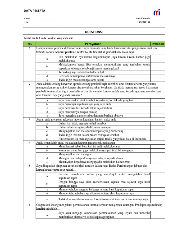 Form Assesment | PDF