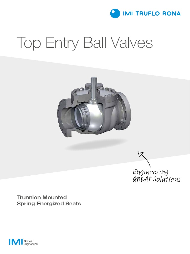 Top Entry Ball Valves: Engineering | PDF | Valve | Manufactured Goods