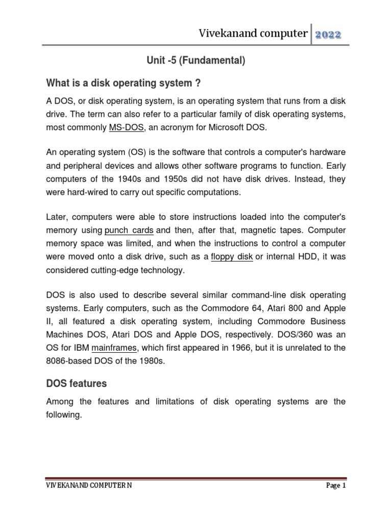 Fundamental 5th Unit Eng | PDF | Booting | Operating System