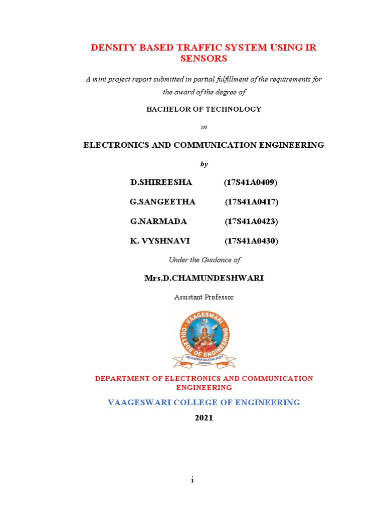 Density Based Traffic System | Download Free PDF | Rectifier ...