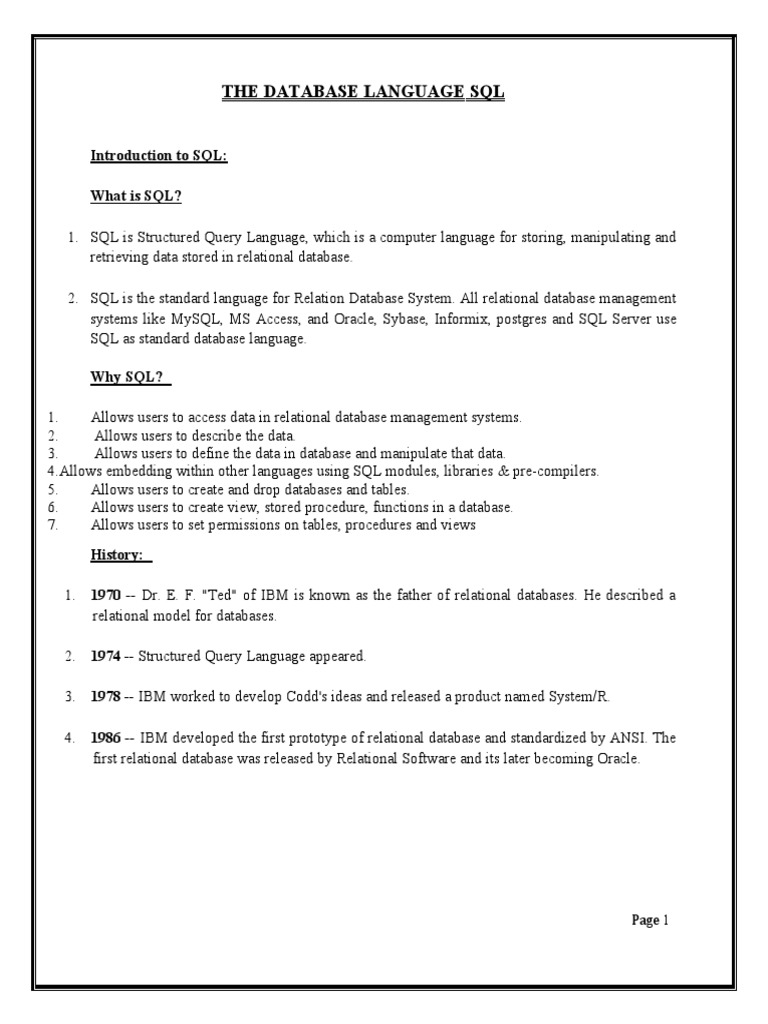 Unit Iii SQL | PDF | Relational Database | Databases Unit Iii SQL | PDF | Relational Database | Databases