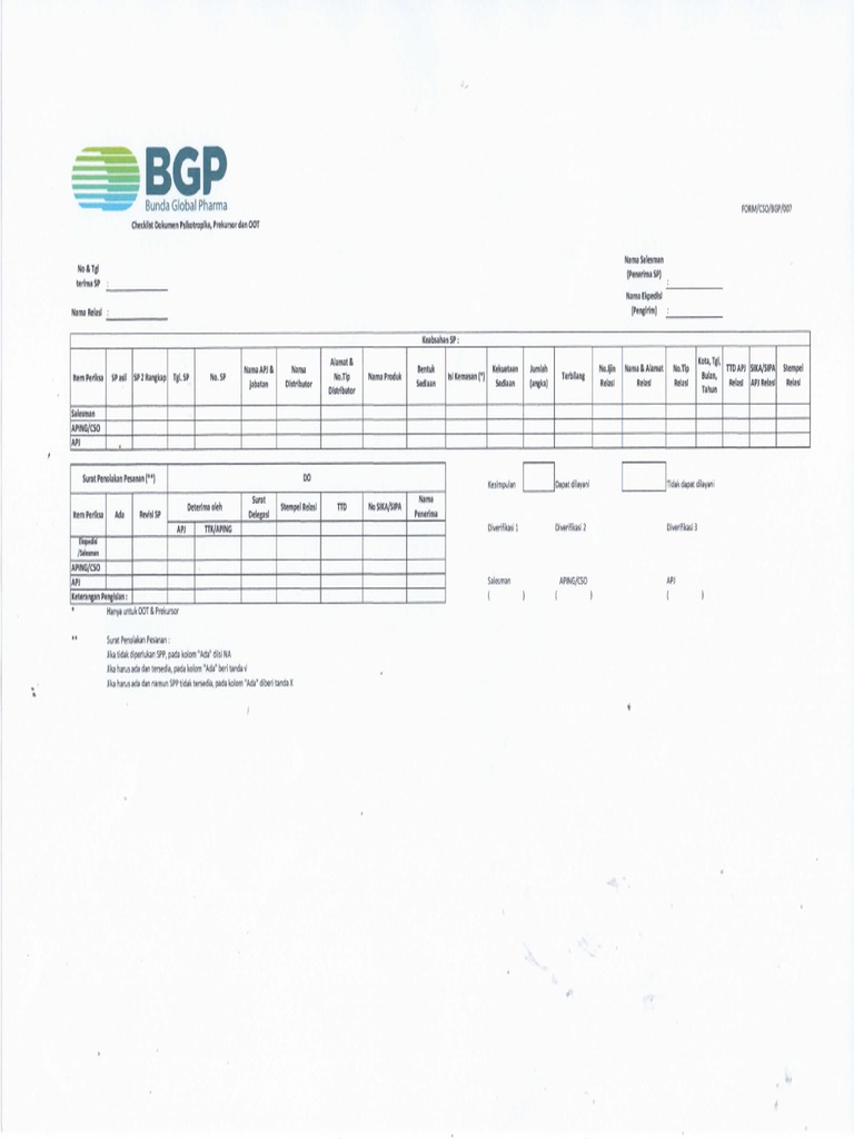 Form Checklist Produk Obat Psikotropika - Rotated | PDF