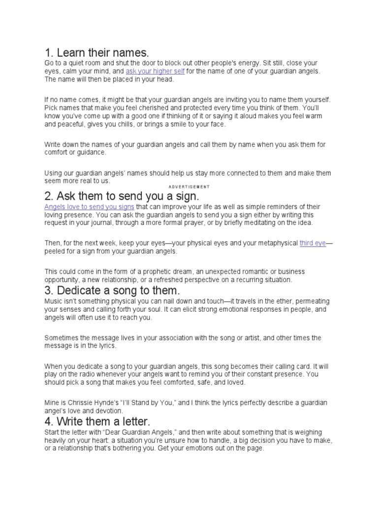Guardian Angel | PDF | Guardian Angel | Feeling