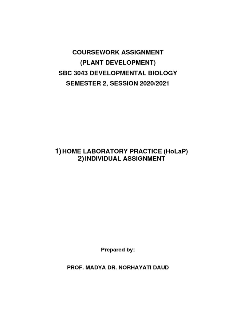 Home Lab Practice: Plant Development | PDF | Petal | Flowers