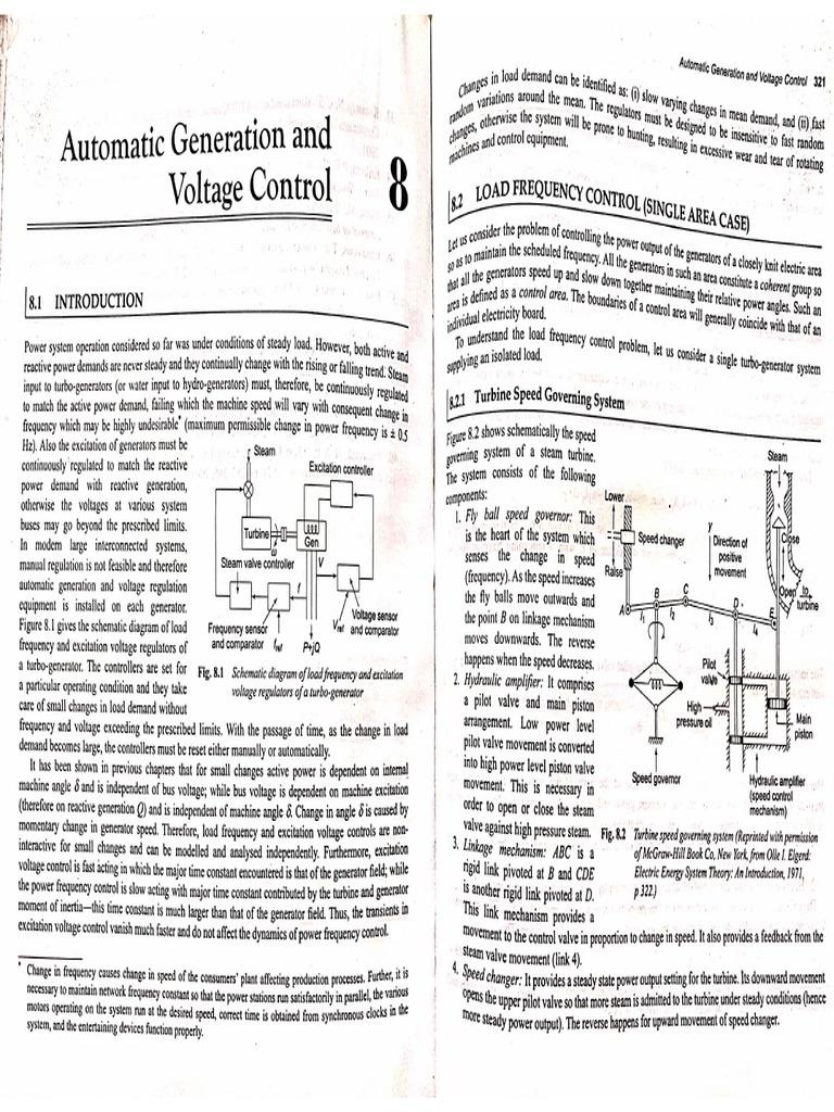 Automatic Generation and Voltage Control | PDF