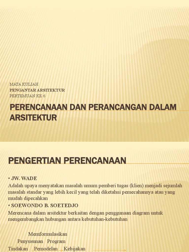 Perencanaan & Perancangan | PDF
