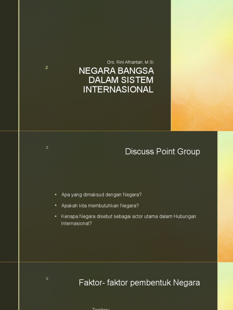 PIHI Negara Bangsa Dalam Sistem Internasional | PDF | Government ...