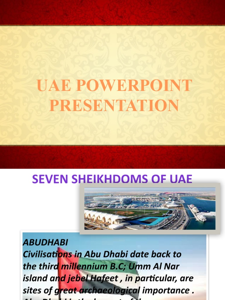 Dokumen - Tips Uae Powerpoint Presentation | PDF | United Arab Emirates ...