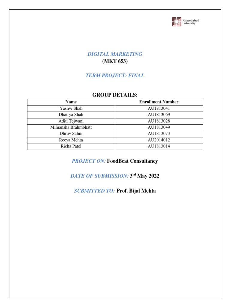 Group 3 - Digital Marketing - Term Project - Final | Descargar gratis ... Group 3 - Digital Marketing - Term Project - Final | Descargar gratis ...