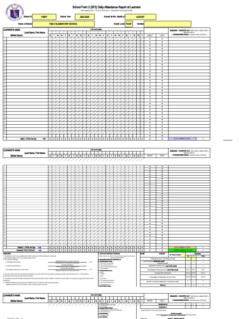 SF2 by TeacherTech | PDF | Human Development