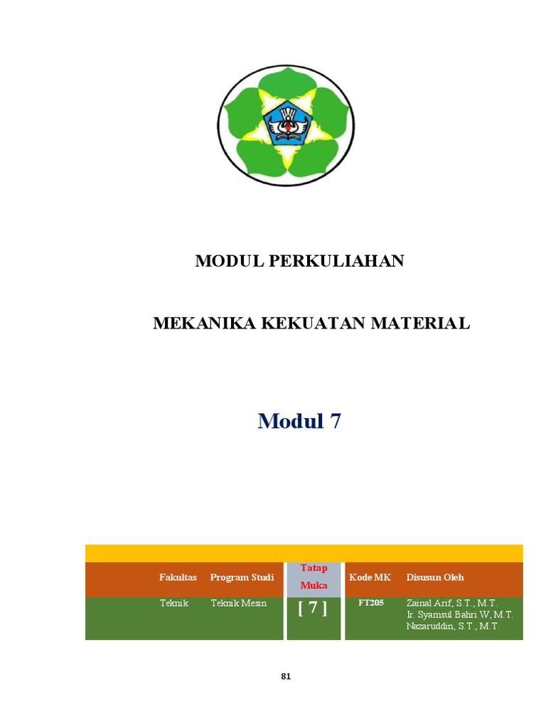 Modul 7. Torsi-Puntir | PDF | Sains & Matematika