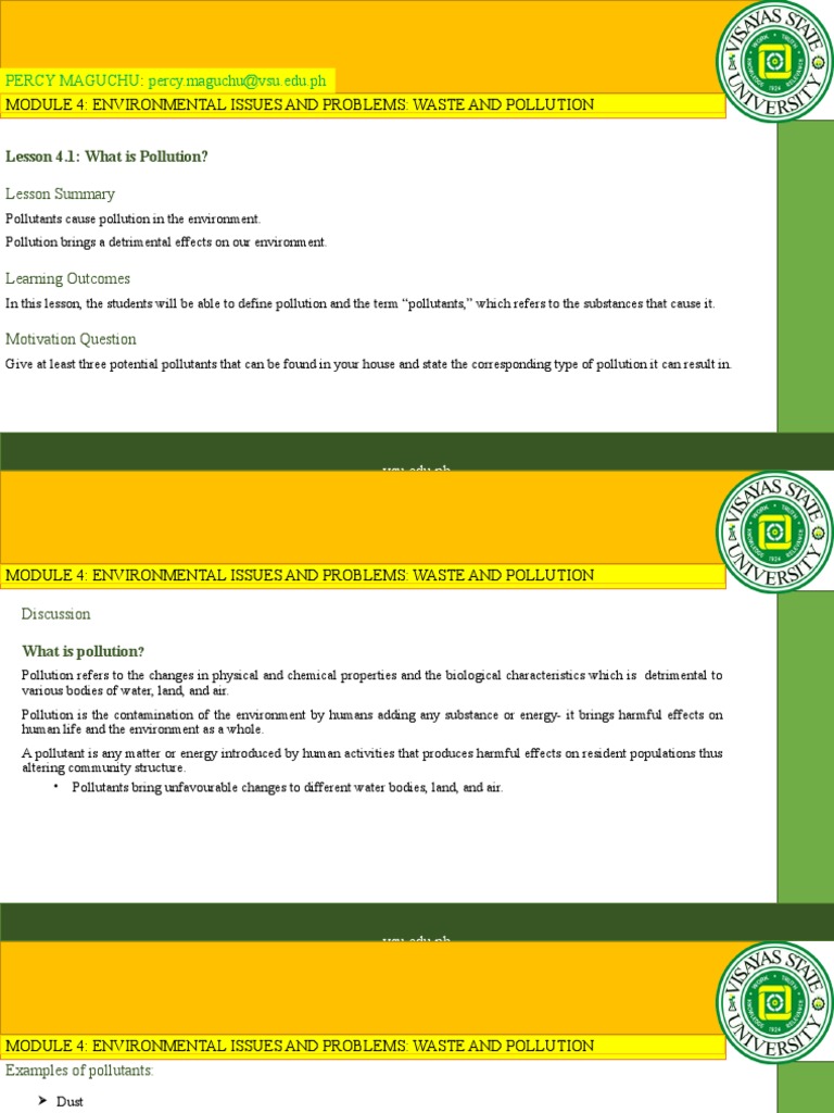 Understanding Pollution and Its Impact | PDF | Water Pollution ...