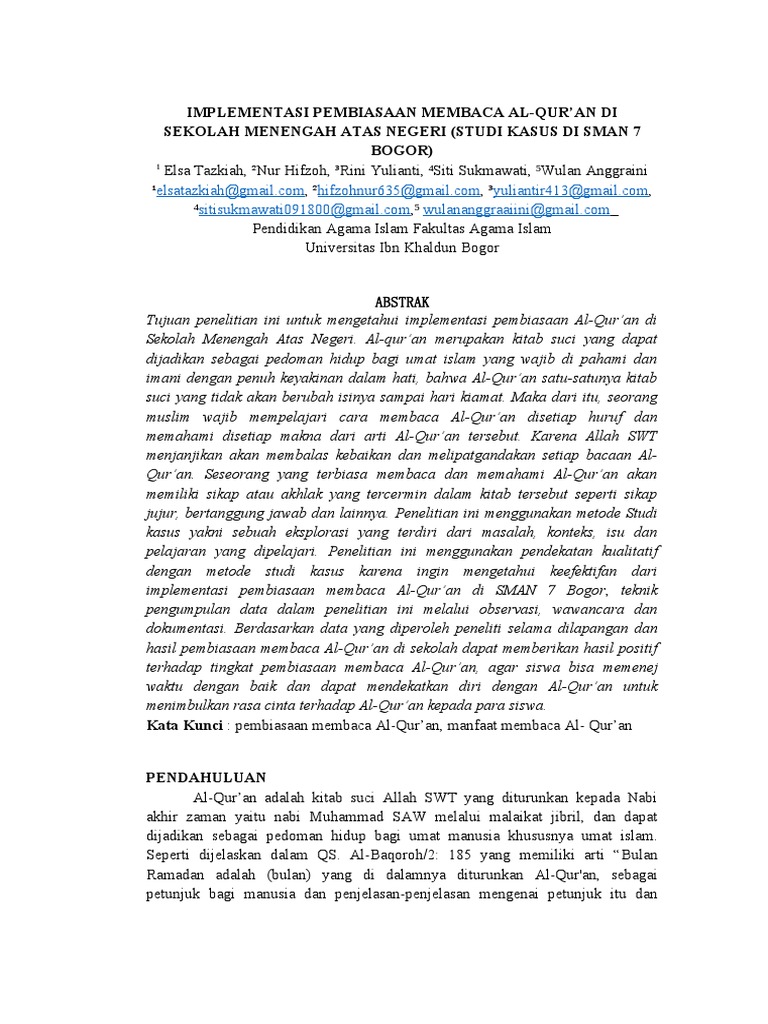 Jurnal Mahasiswa | PDF | Kesehatan Holistik