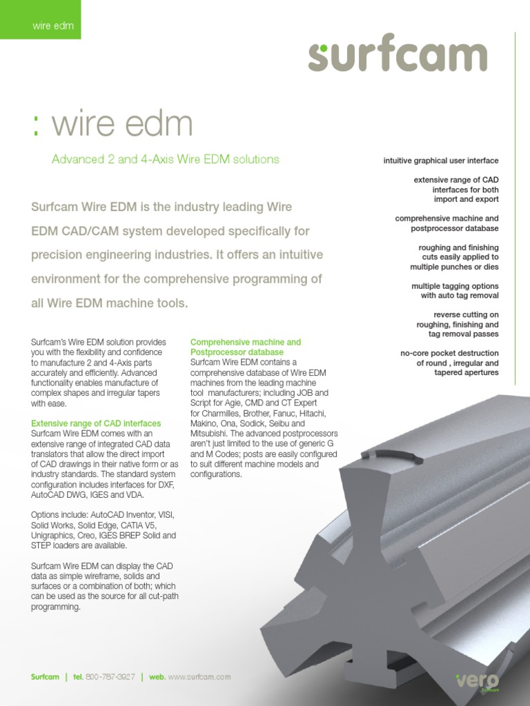 Wire EDM - SURFCAM | PDF | Computer Aided Design | Machining