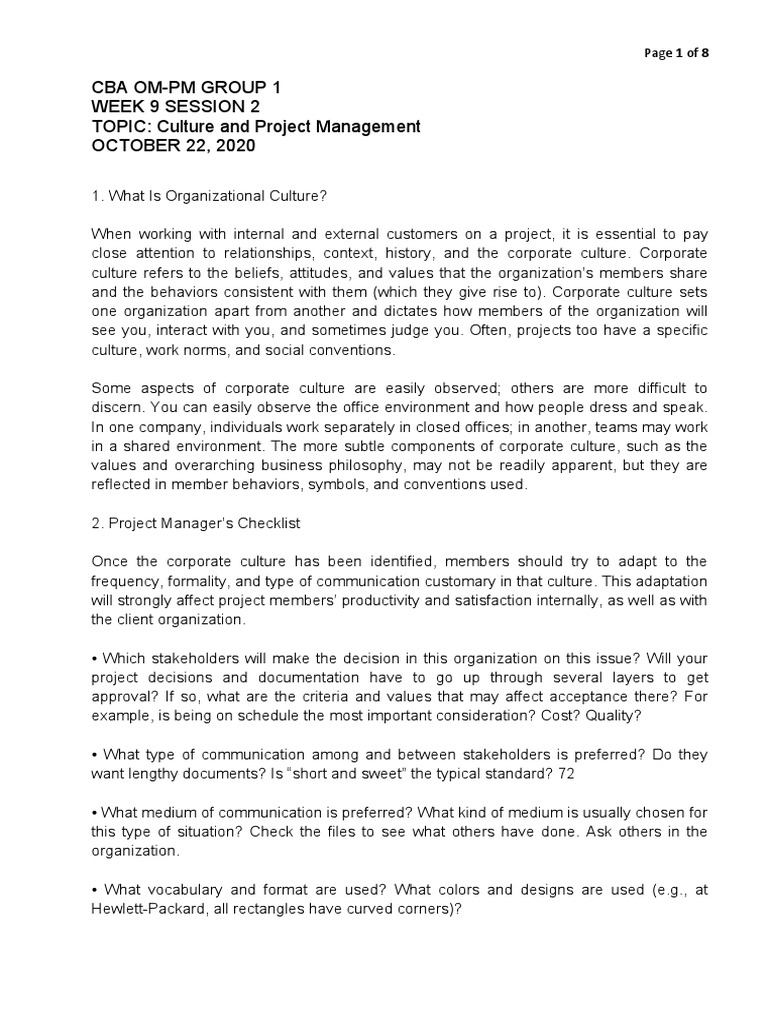 Navigating Organizational Culture and Managing Conflict on Globally Distributed Project Teams ...