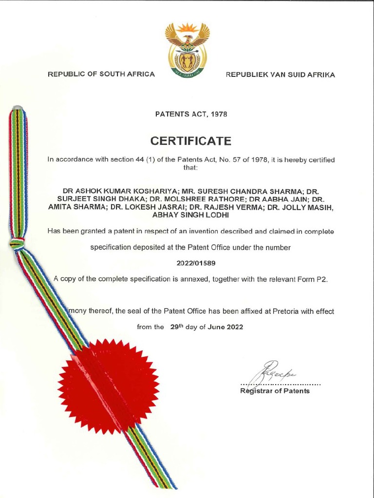 Certificate of Grant | PDF