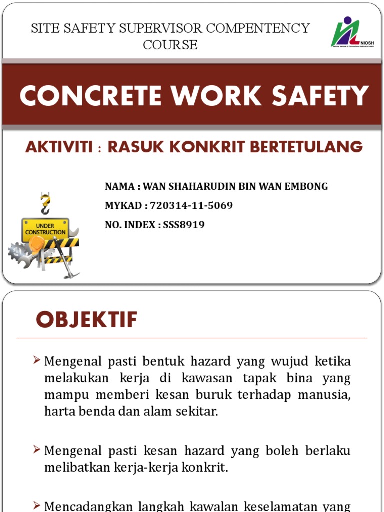 Concrete Safety - Wan Shaharudin | PDF