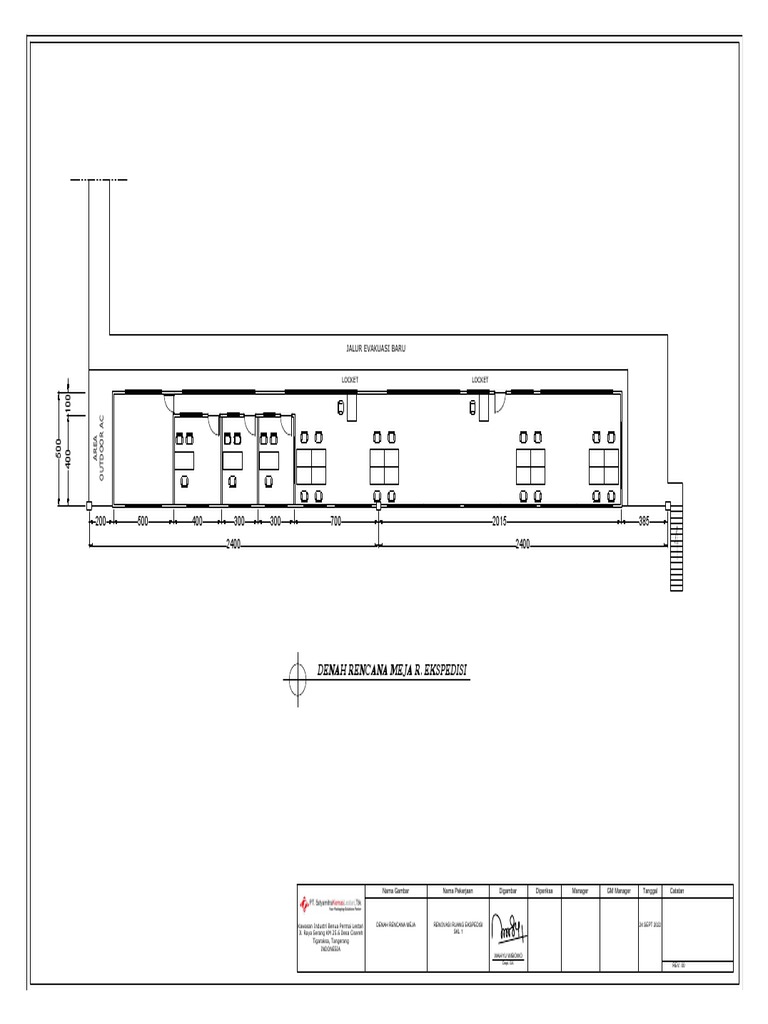 Denah Meja R. Ekspedisi Renovasi | PDF