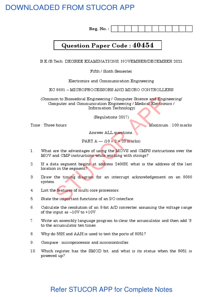Stucor Qp-Ec8691 | PDF | Microcontroller | Computer Hardware