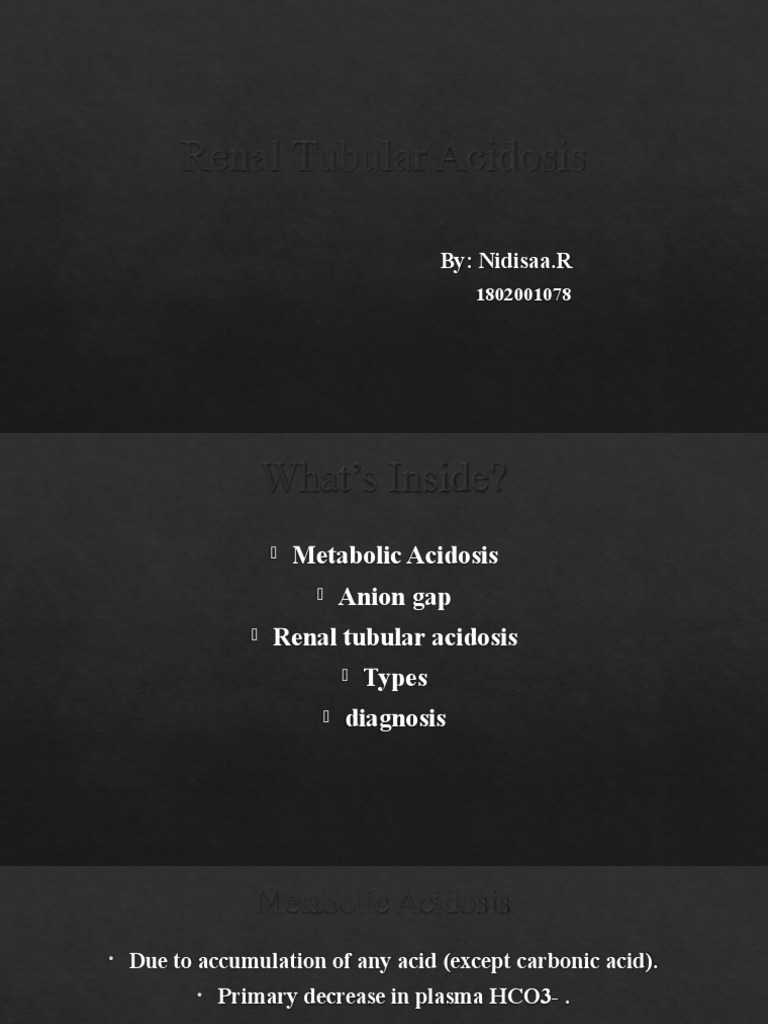 RTA Types Nidisaa | PDF | Diseases And Disorders | Endocrine System