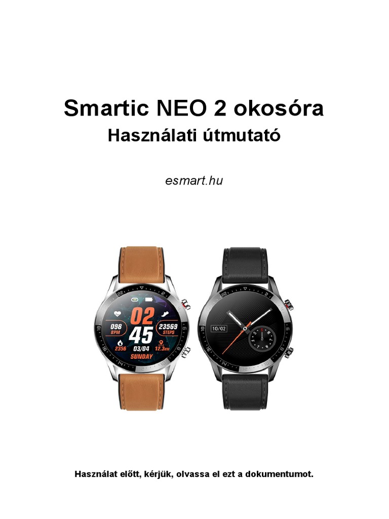 Smartic NEO 2 Hasznalati Utmutato Esmart - Hu | PDF