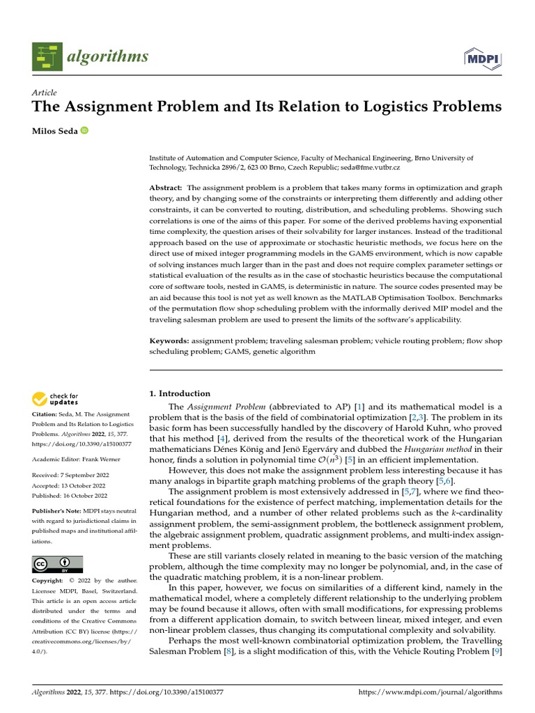 Algorithms 15 00377 V2 Pdf Computational Complexity Theory Time Complexity