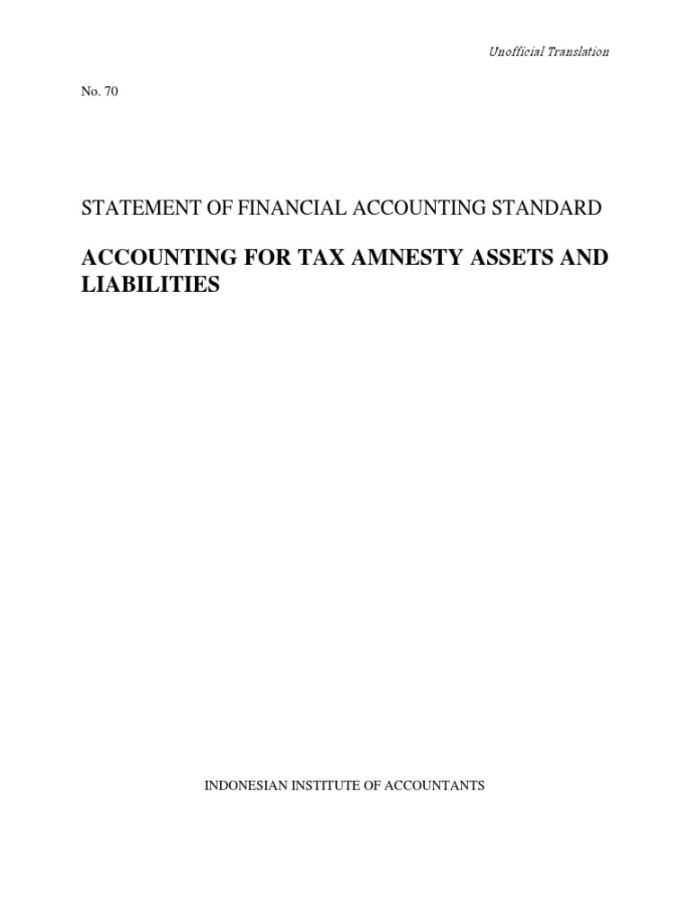 Accounting for Tax Amnesty Assets | PDF | Fair Value | Equity (Finance)