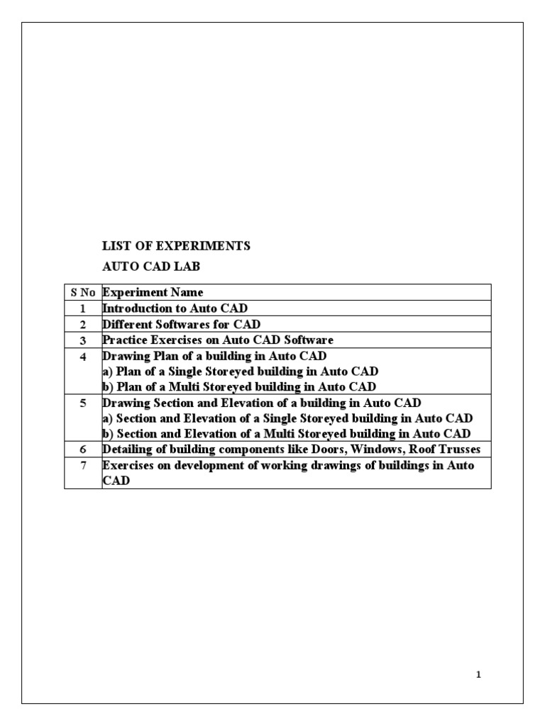 Auto CAD Lab Experiments Overview | PDF | Computer Aided Design | Circle