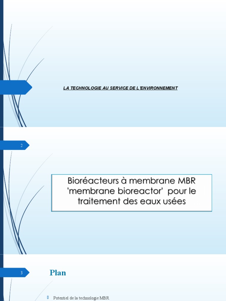 Presentation MBR | PDF | Épuration des eaux | Technologie environnementale