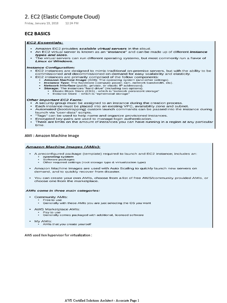 EC2 (Elastic Compute Cloud) | PDF | Information Technology | Computer Data