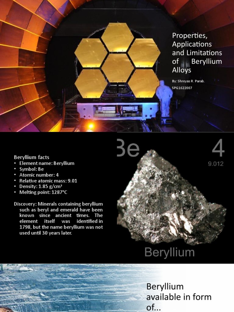 Properties, Applications and Limitations of Beryllium Alloys | PDF