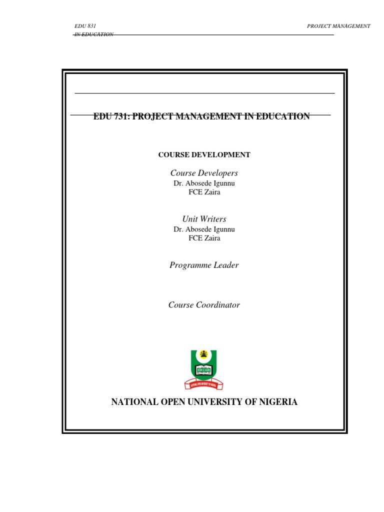 Project Management in Education Overview | PDF | Leadership | Communication
