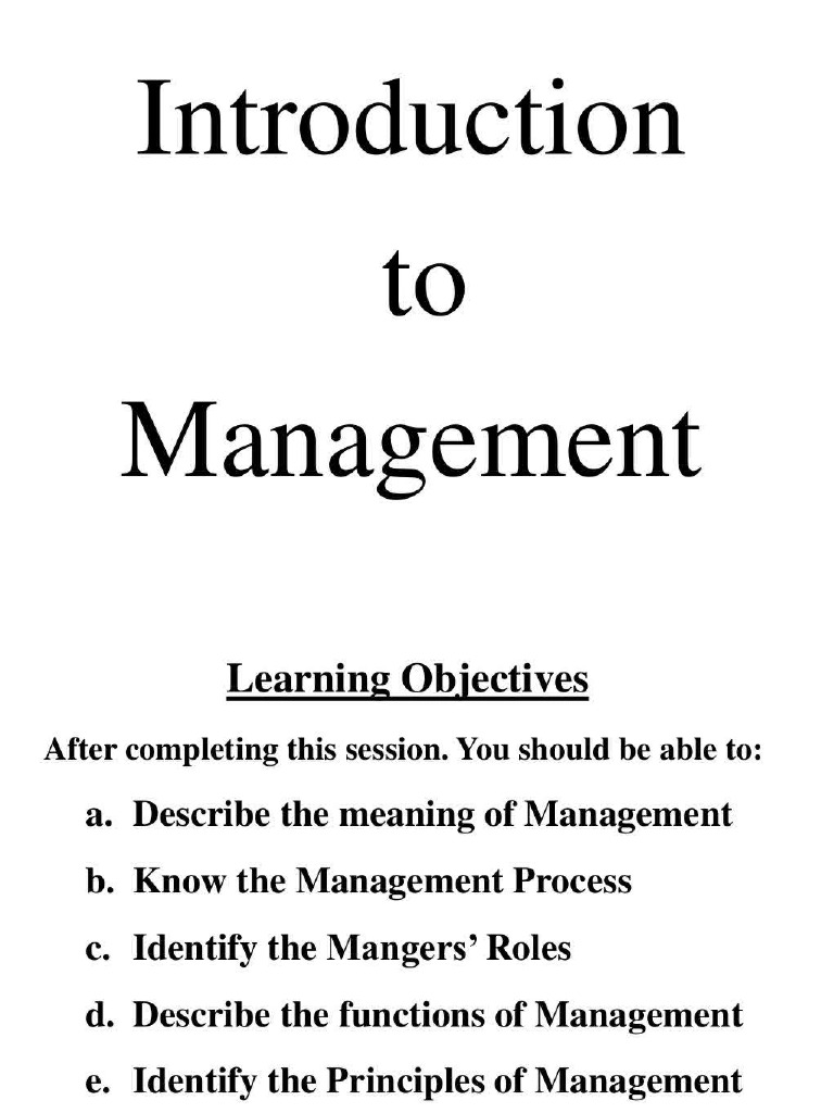 What Is Management | PDF
