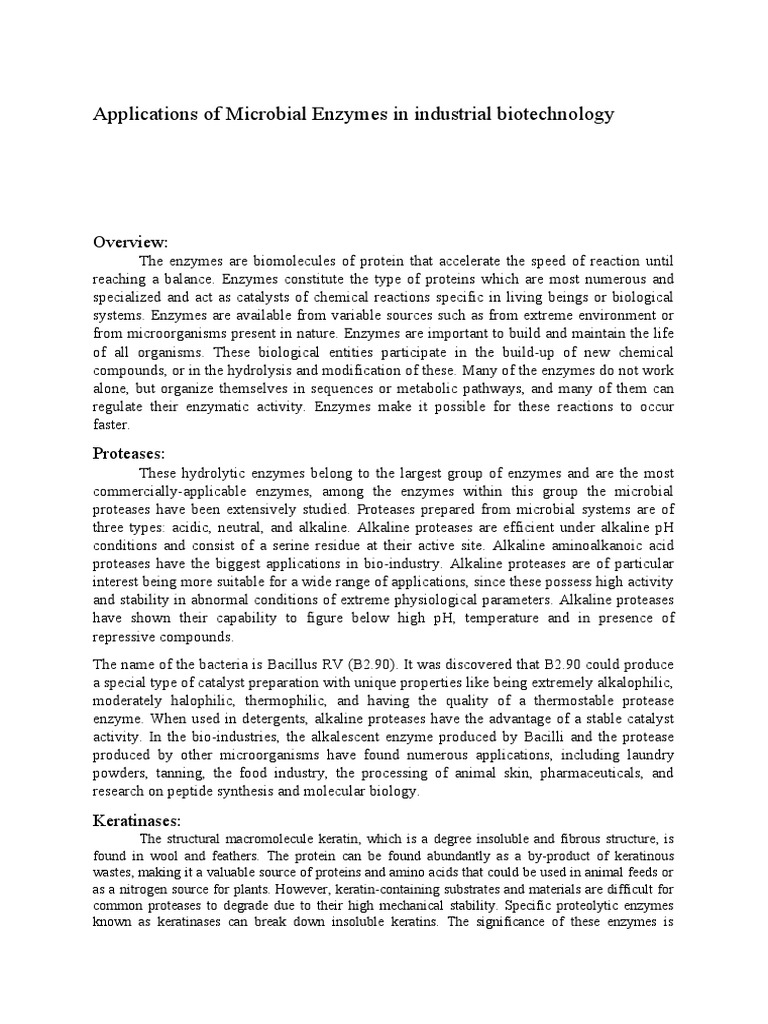 Microbial Enzymes in Industrial Biotechnology | PDF | Enzyme | Protease