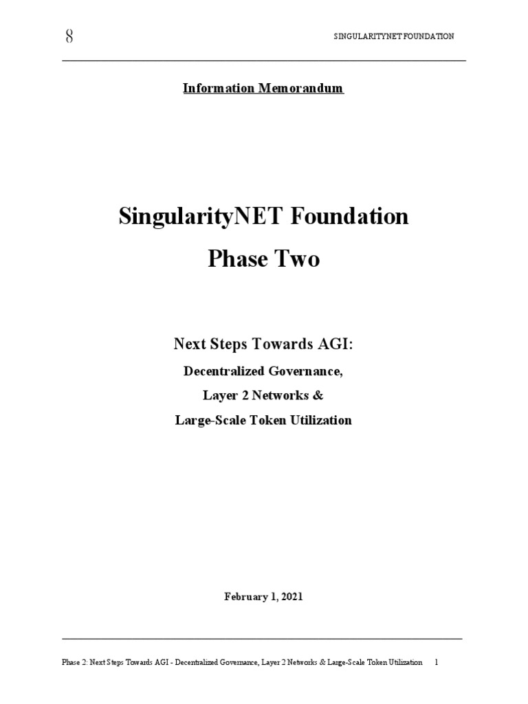 SingularityNet Phase Two Plan | PDF | Artificial Intelligence | Intelligence (AI) & Semantics