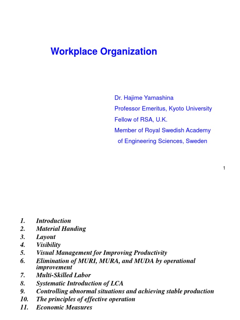 Workplace Organization for Productivity | PDF | Anatomical Terms Of ...