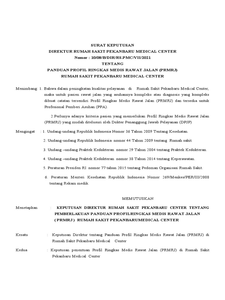 SK Panduan PRMRJ | PDF