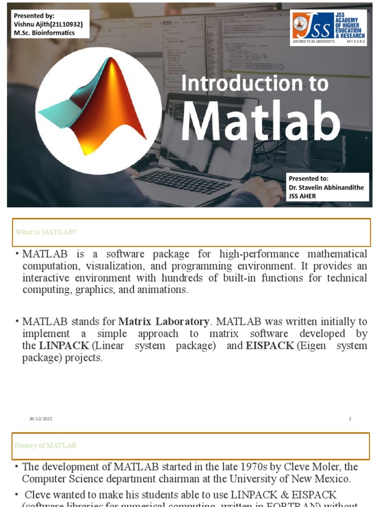 Introduction To Matlab | PDF | Matlab | Matrix (Mathematics)