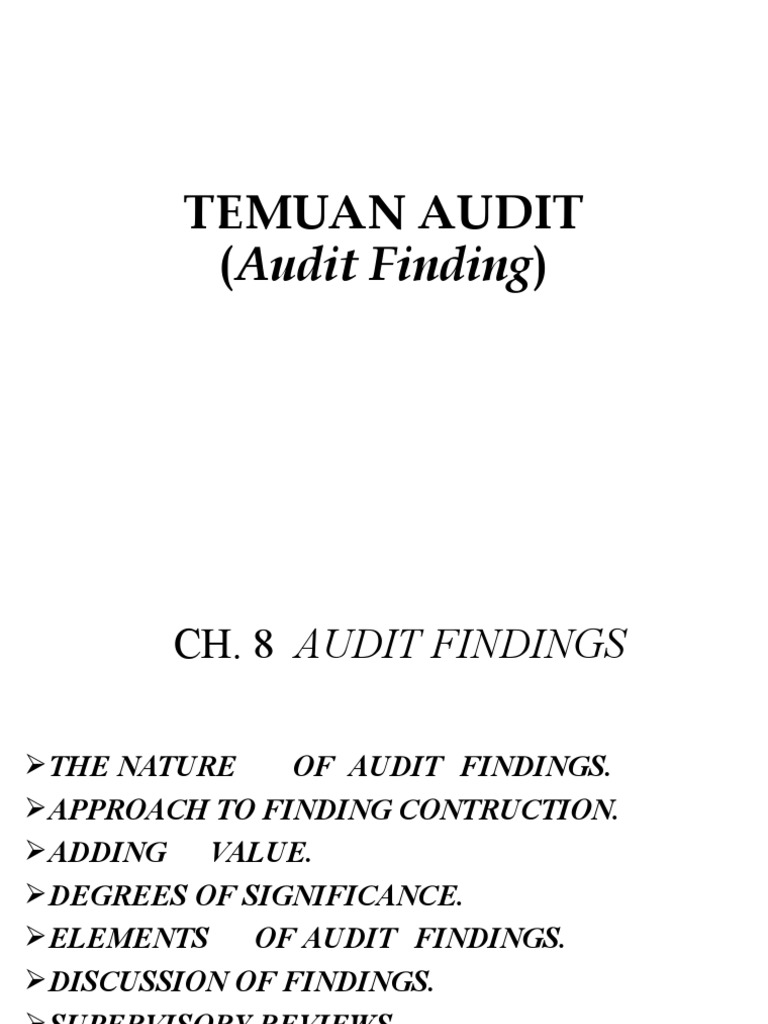 Temuan Audit | PDF