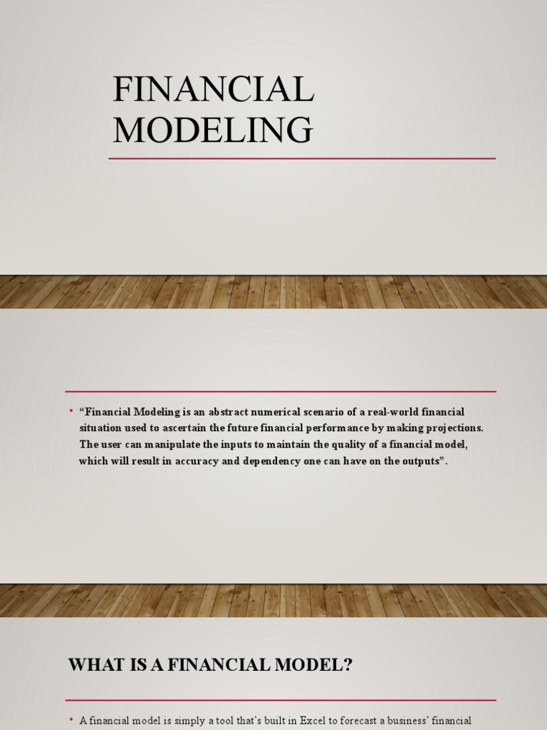 Overview of Financial Modeling | PDF | Valuation (Finance) | Financial ...