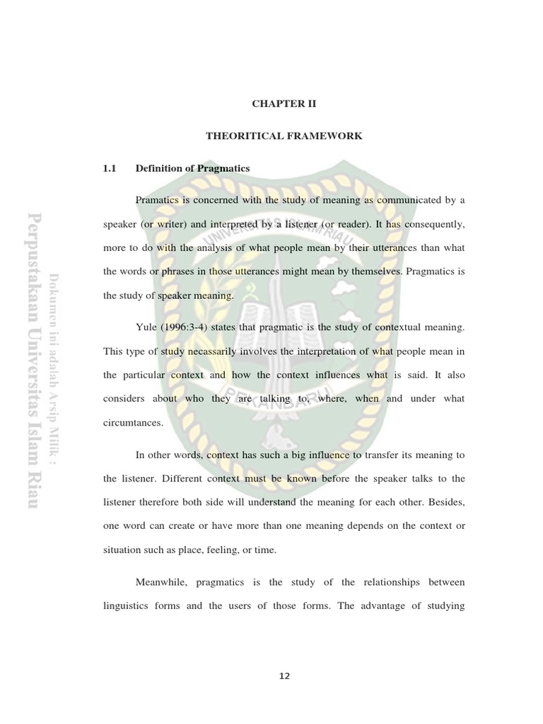 Pragmatics Change | PDF | Context (Language Use) | Linguistics