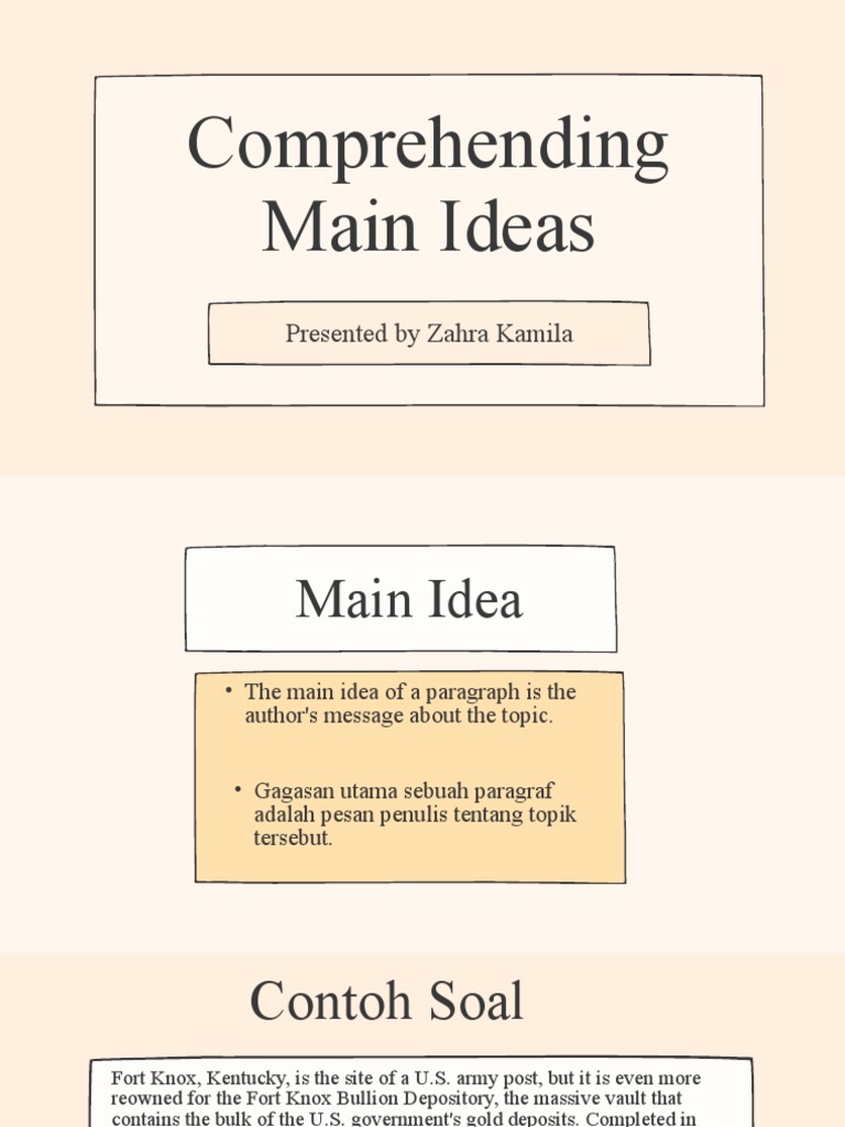 Comprehending Main Idea | Download Free PDF | Vocational Education ...