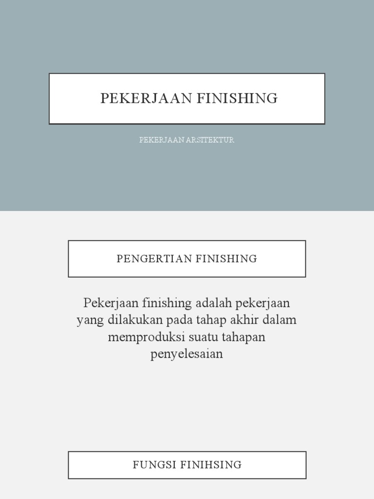 Proses dan Fungsi Pekerjaan Finishing | PDF | Seni