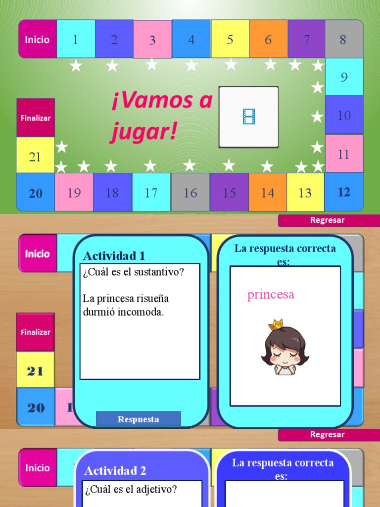 Repaso de Sustantivos y Adjetivos, Juego | PDF | Adjetivo | Morfología ...
