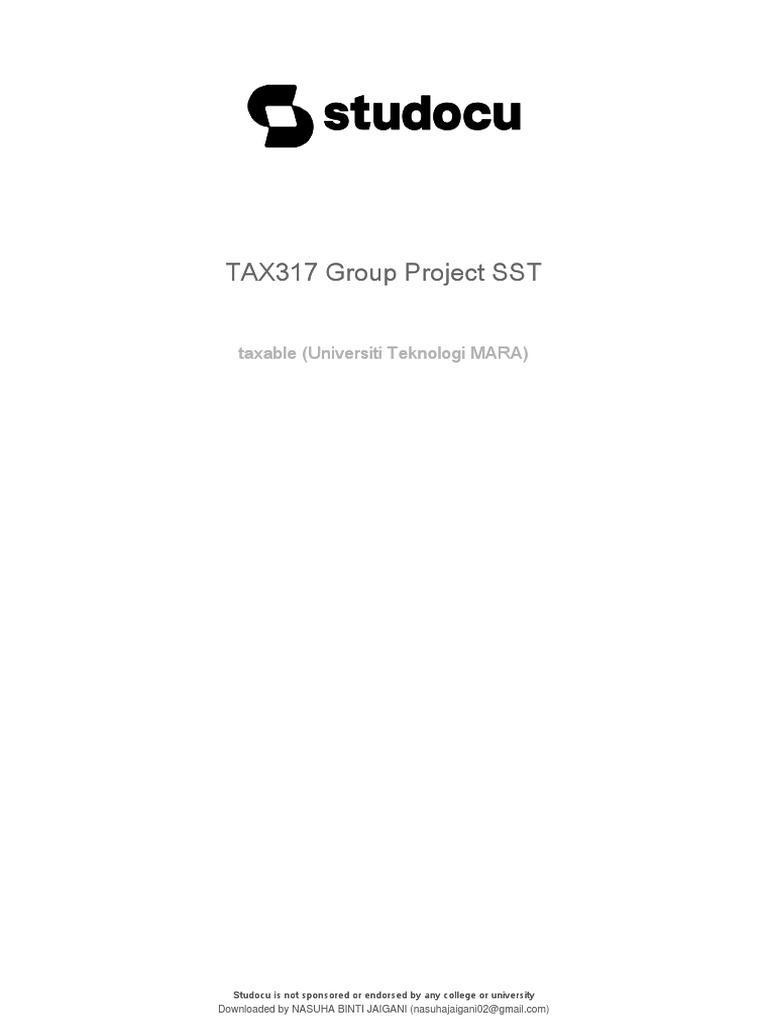 Tax317 Group Project SST | PDF | Taxes | Payments
