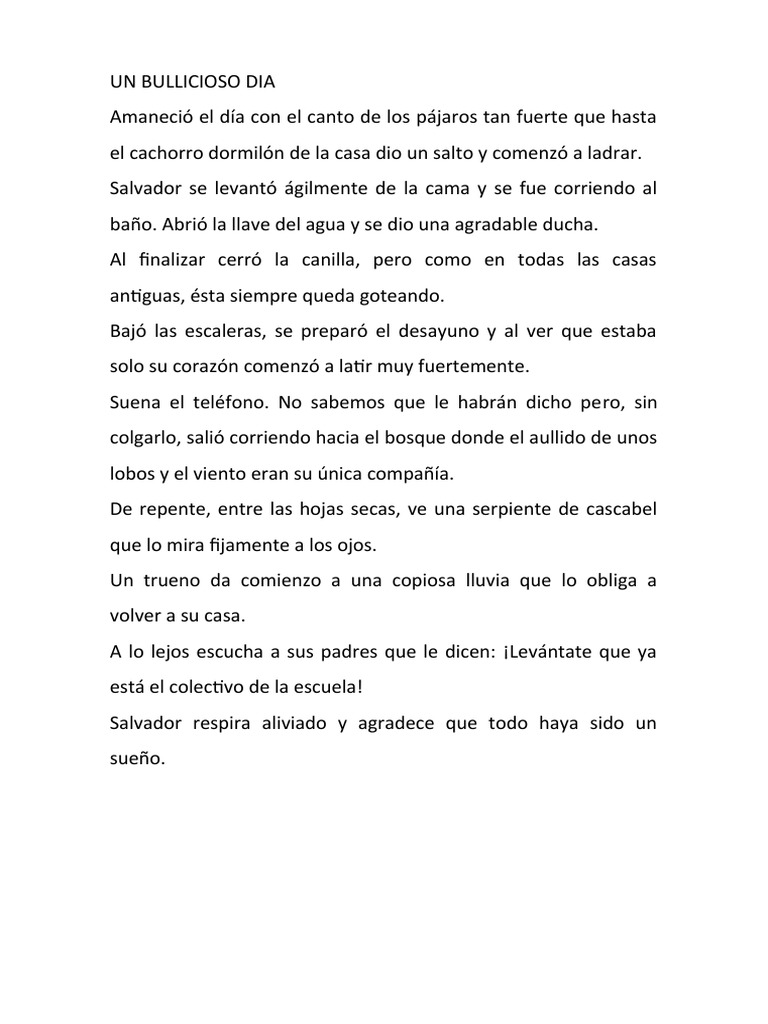 Un Dia Bullicioso | PDF