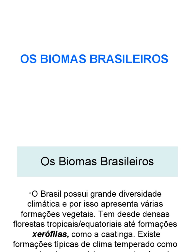 Os Biomas Brasileiros | PDF | Floresta Amazônica | Florestas